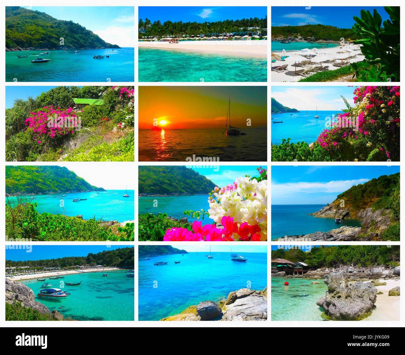 Tropical beach collage hi-res stock photography and images - Alamy