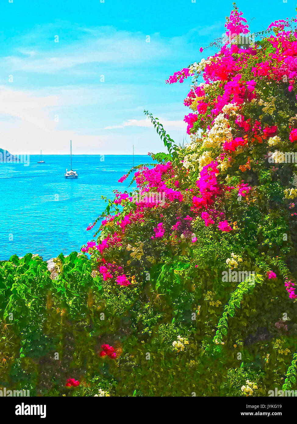 Tropical Island Beach Flowers High Resolution Stock Photography and ...