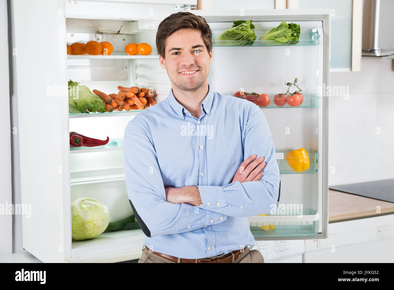 Man diet fridge hi-res stock photography and images - Alamy