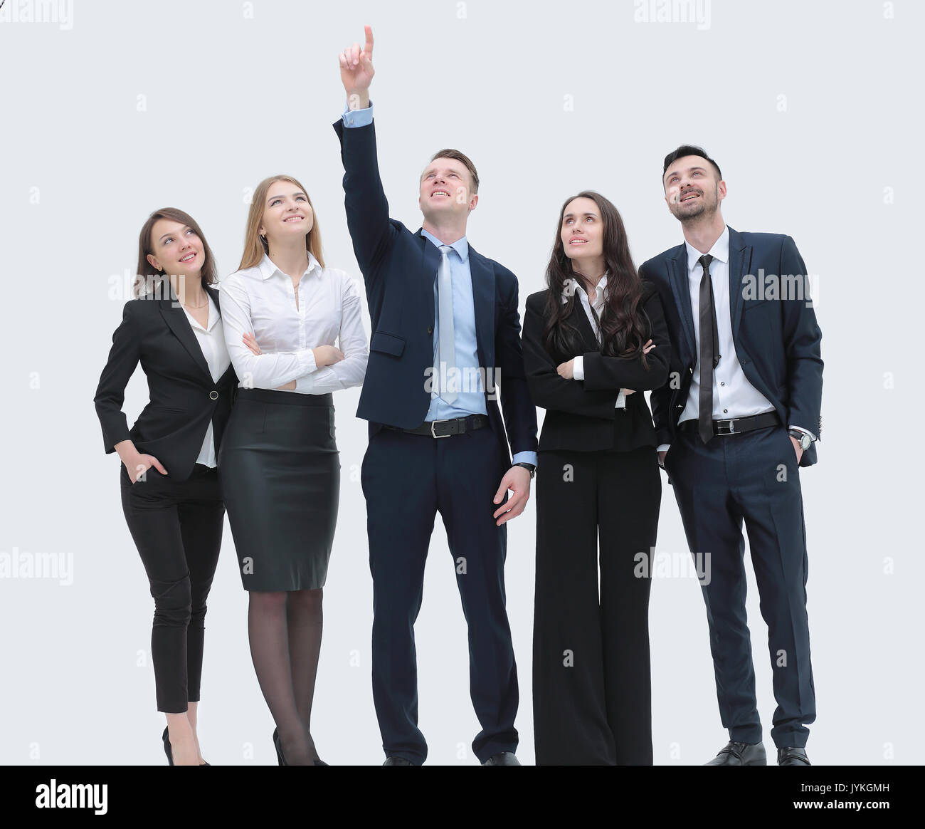 leader of the pointing goal for the business team Stock Photo - Alamy