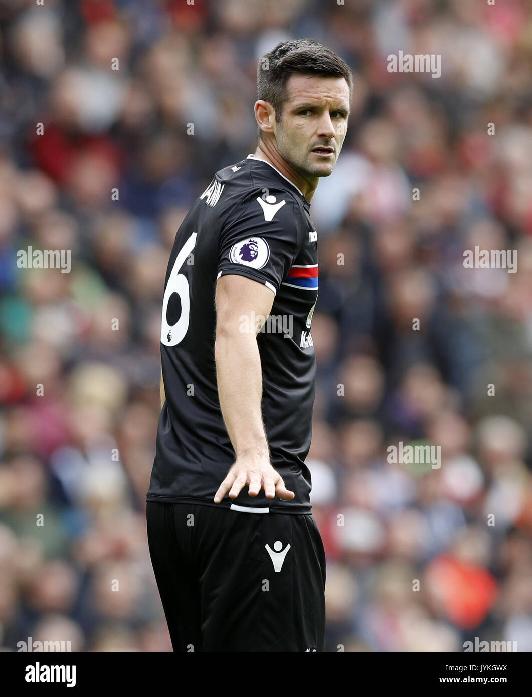 Crystal Palace's Scott Dann during the Premier League match at Anfield ...