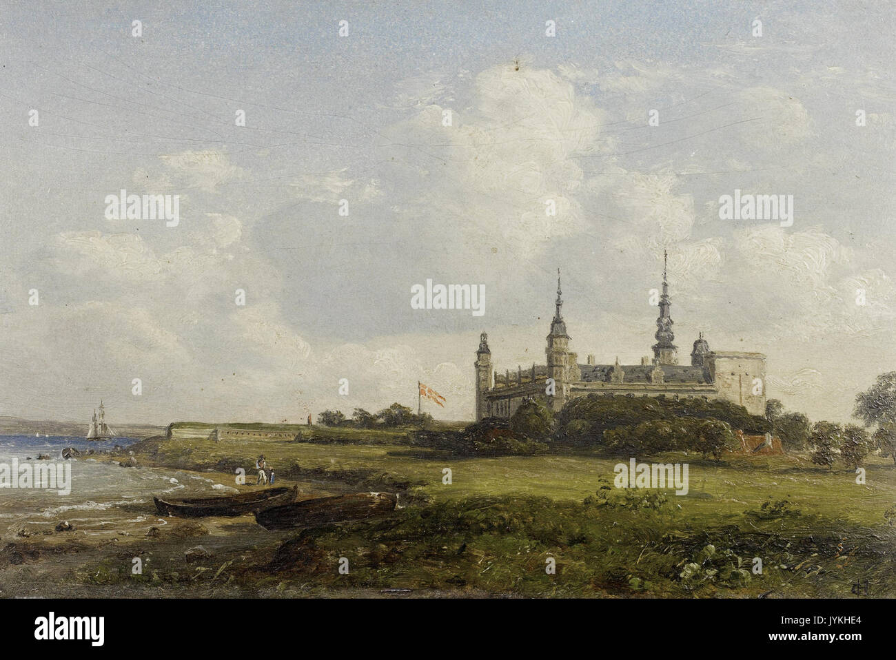 Hamlet castle drawing hi-res stock photography and images - Alamy