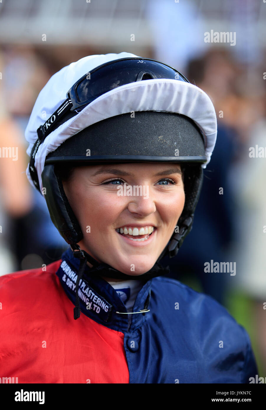Jockey Isabel Williams at Newbury Racecourse. PRESS ASSOCIATION Photo. Picture date: Saturday ...