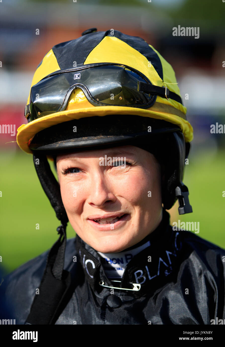 Jockey Joanna Mason at Newbury Racecourse. PRESS ASSOCIATION Photo ...