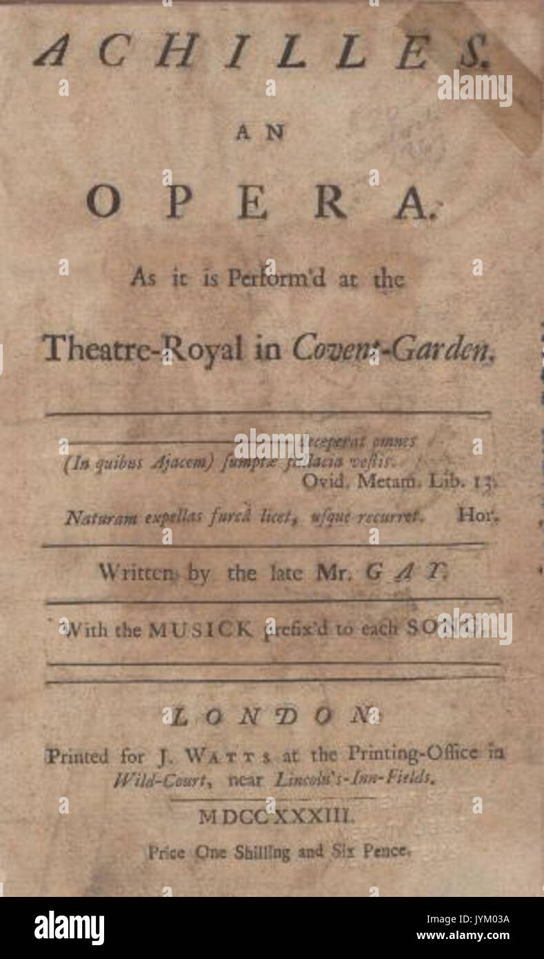Opera title page hi-res stock photography and images - Alamy