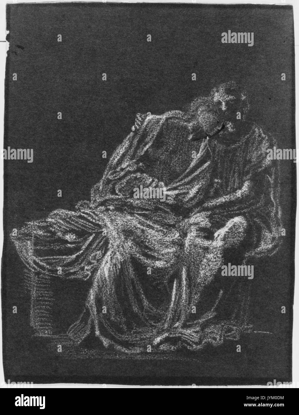 A Seated Couple, Embracing MET 263502 Stock Photo - Alamy