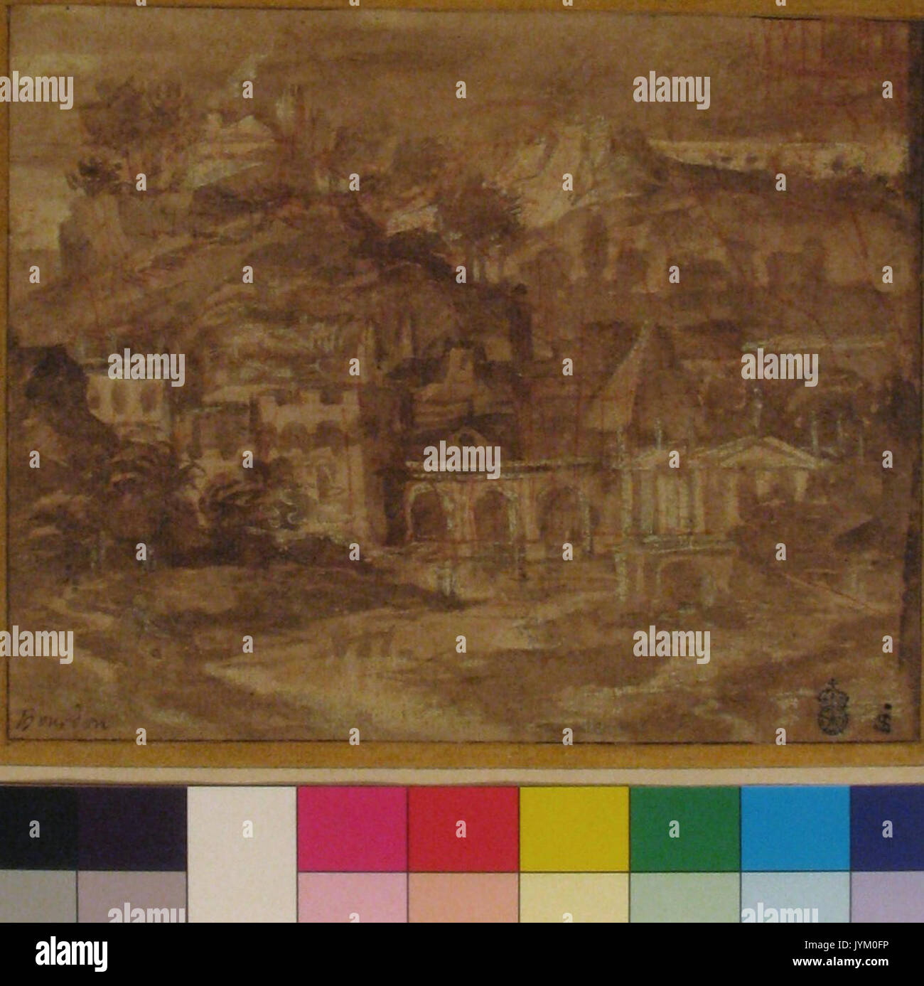 A Classical Landscape with Buildings by a River MET 1984.51.2 Stock ...