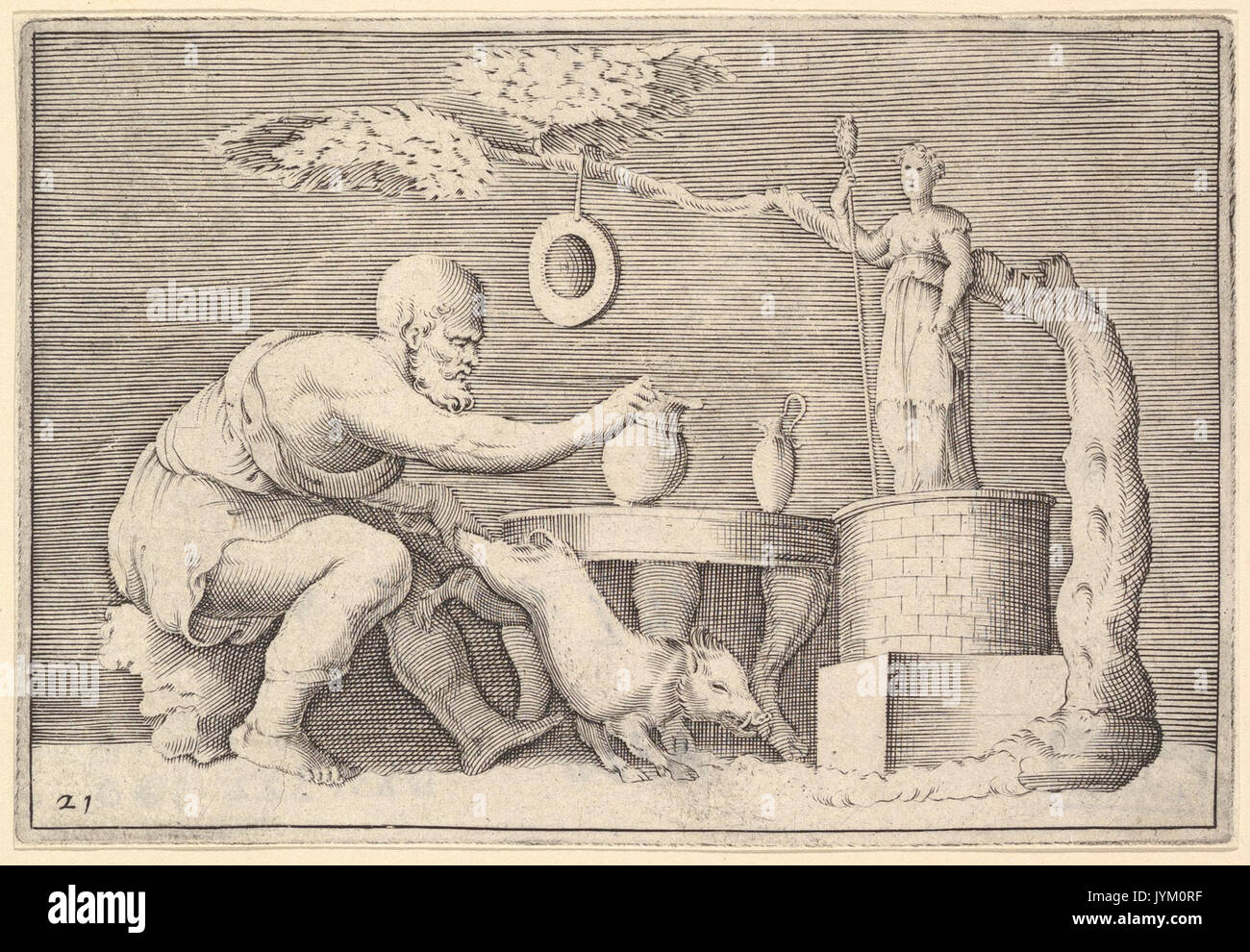A Faun or Satyr Preparing a Pig for Sacrifice MET DP819670 Stock Photo ...