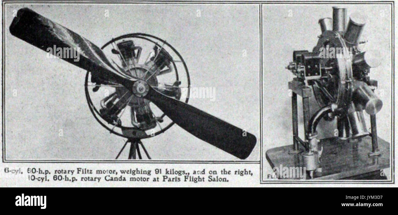1910 radial engines by Filtz and Canda Stock Photo - Alamy