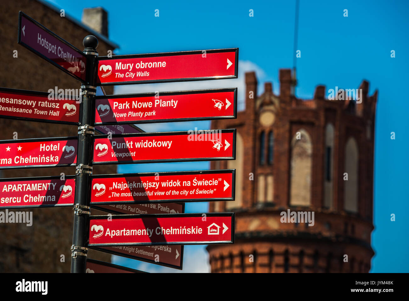Poland street signs hi-res stock photography and images - Alamy