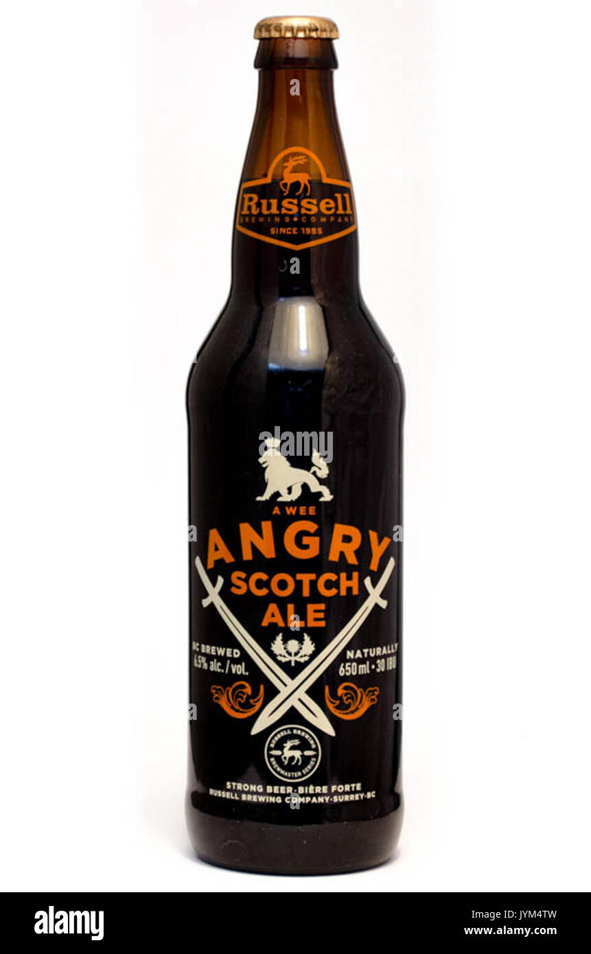 A Wee Angry Scotch Ale by Russell Brewing Co Stock Photo - Alamy