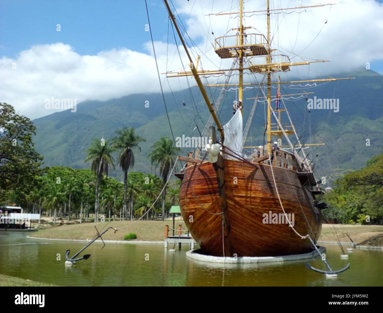 A ship replica used by Simon Bolivar 03 Stock Photo - Alamy