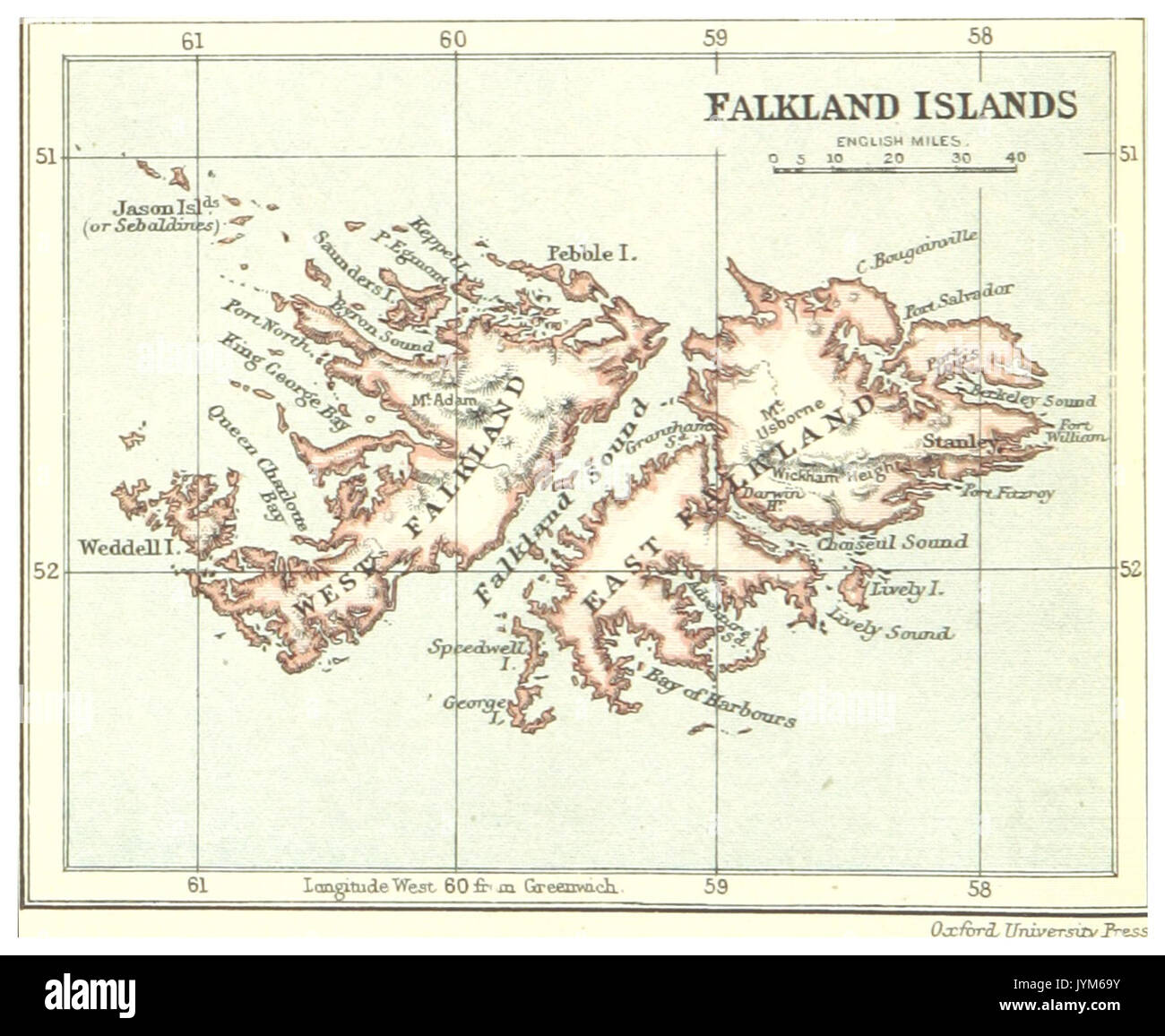 Map of falkland islands hi-res stock photography and images - Alamy