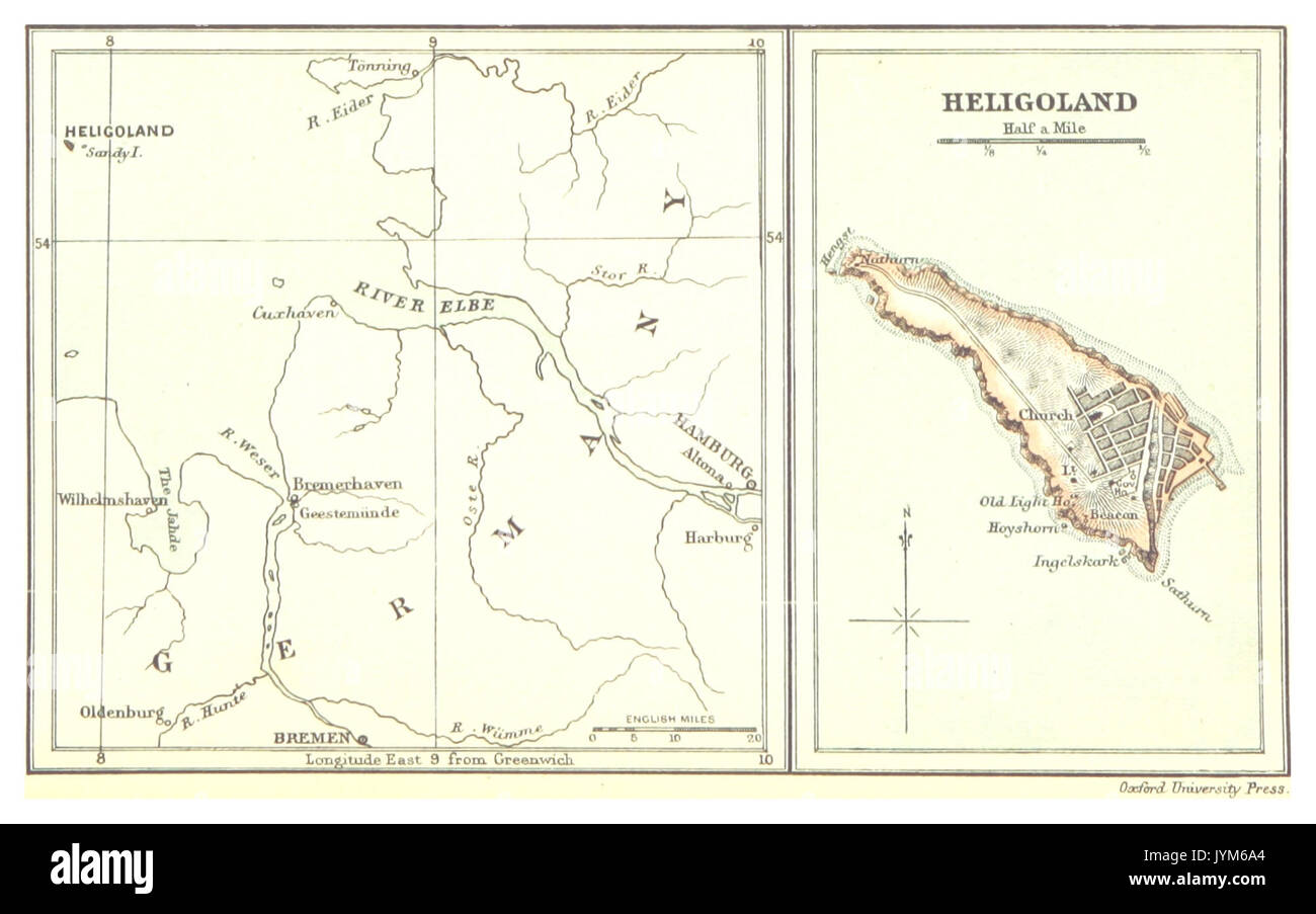 Heligoland map hi-res stock photography and images - Alamy