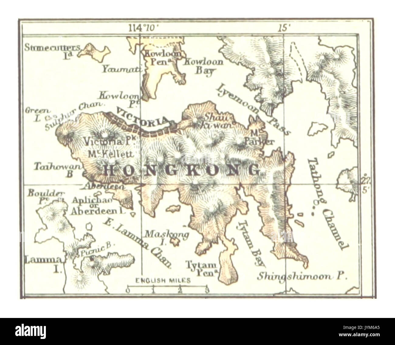 Map of HongKong (1888 Stock Photo - Alamy