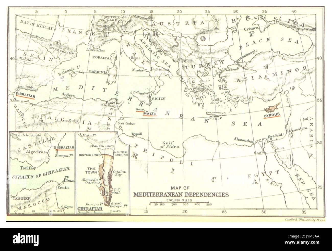 Map of mediterranean hi-res stock photography and images - Alamy