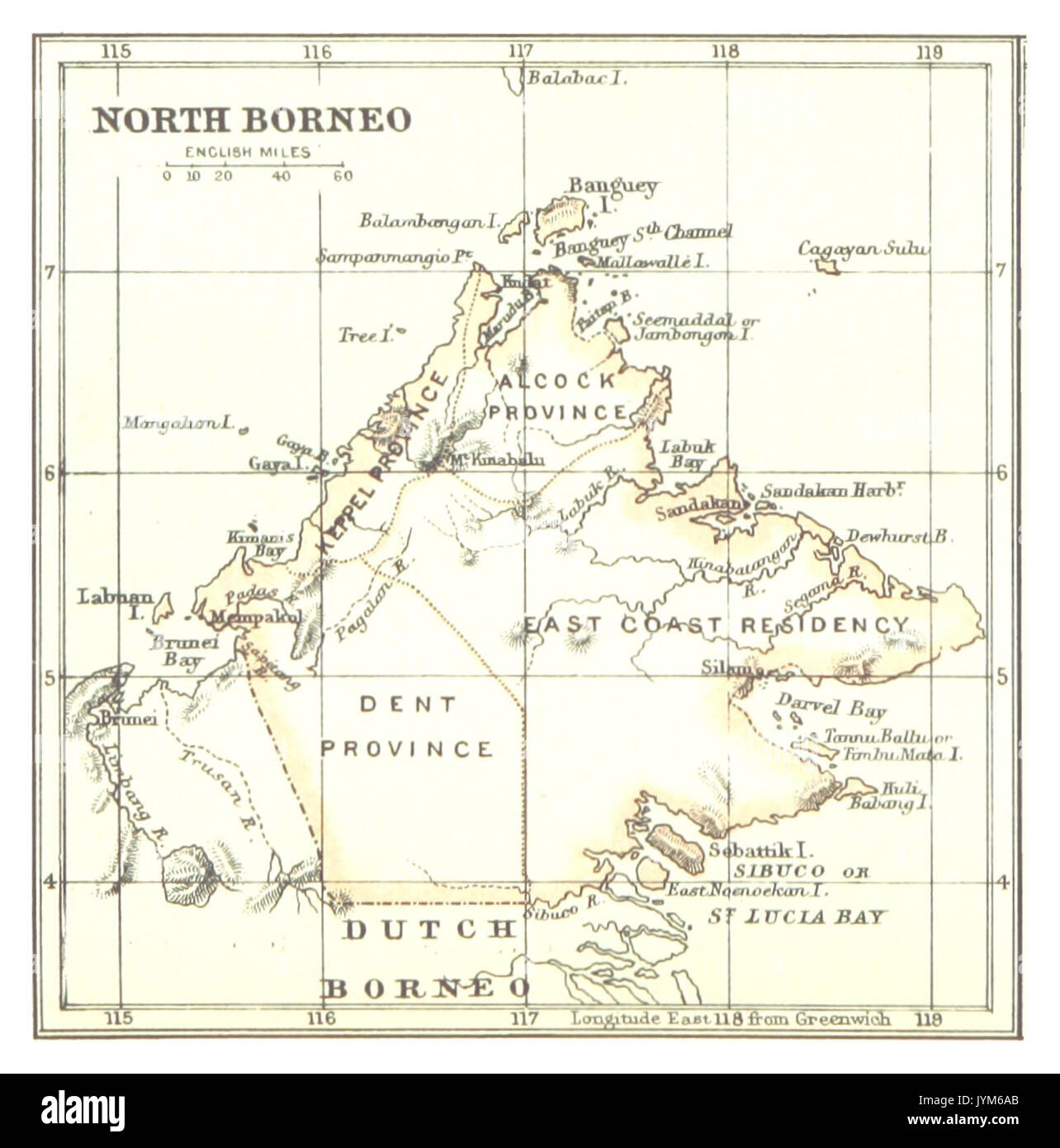 Map of north borneo hi-res stock photography and images - Alamy