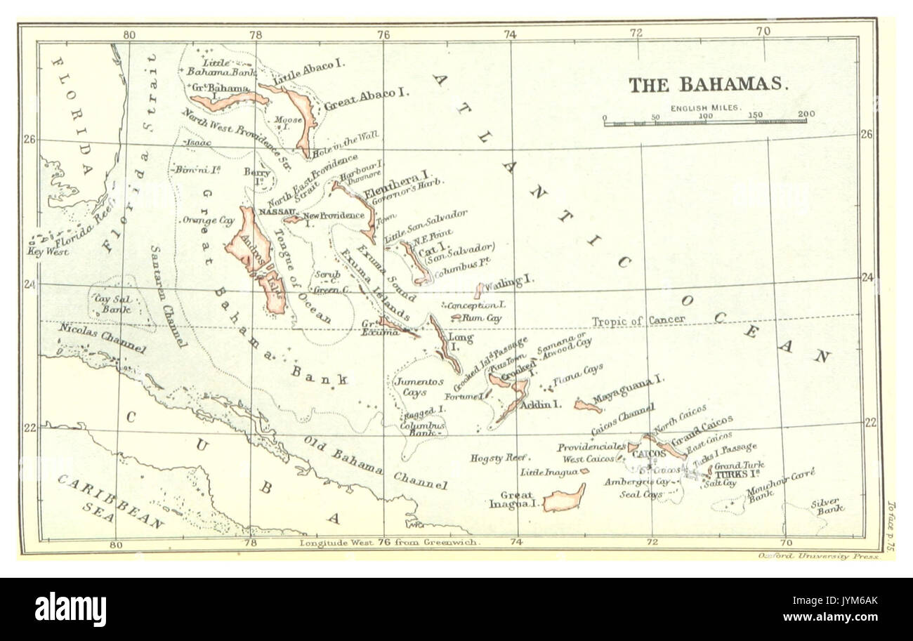 Map of the bahamas hi-res stock photography and images - Alamy