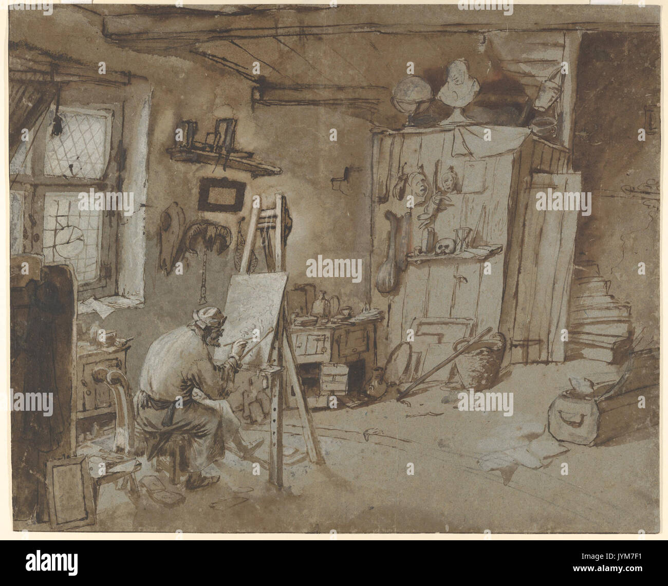 A Painter at Work in his Studio MET DP835914 Stock Photo - Alamy