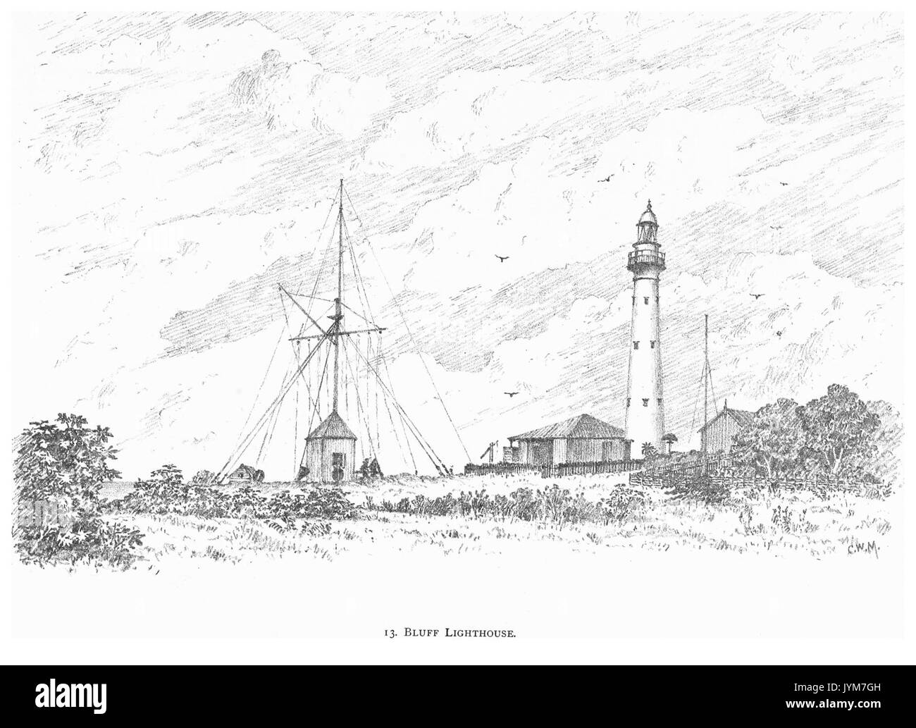 DURBAN (1891)067 Bluff Lighthouse Stock Photo - Alamy