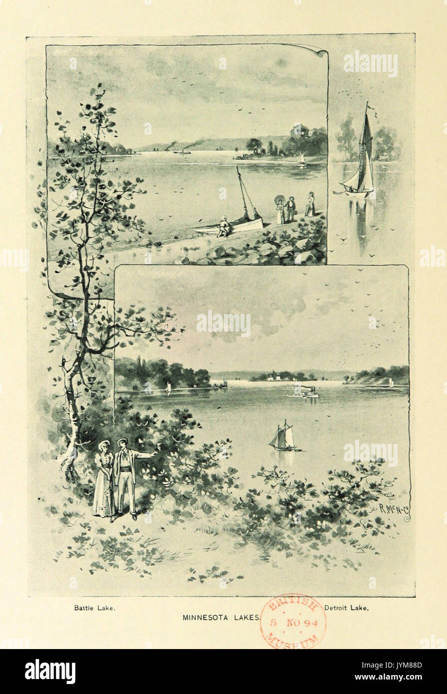 Minnesota lakes map hi-res stock photography and images - Alamy