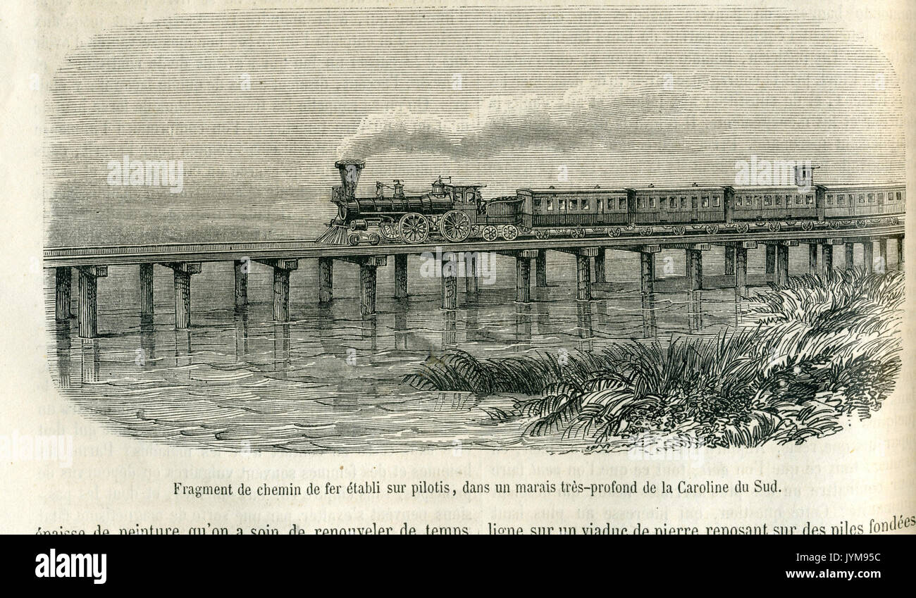 A railway over a swamp in South Carolina Stock Photo - Alamy