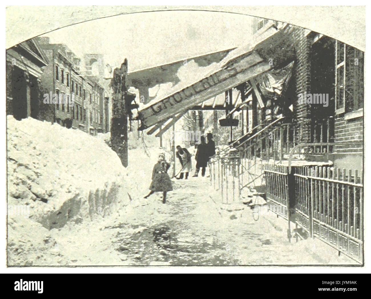 Blizzard of 1888 new york hi-res stock photography and images - Alamy