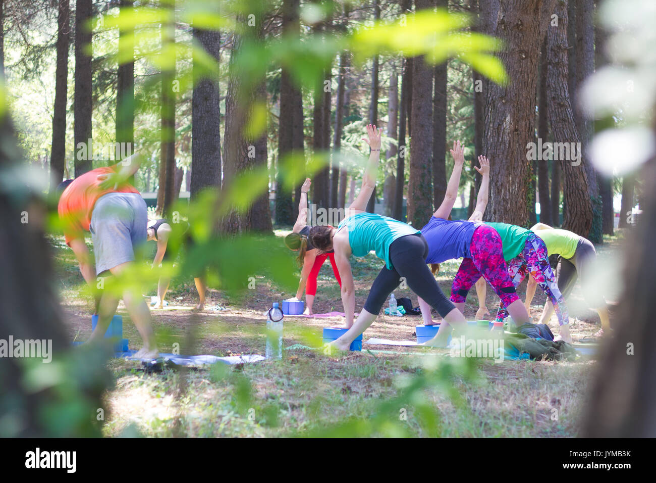 Yoga wellness outdoors group hi-res stock photography and images - Alamy