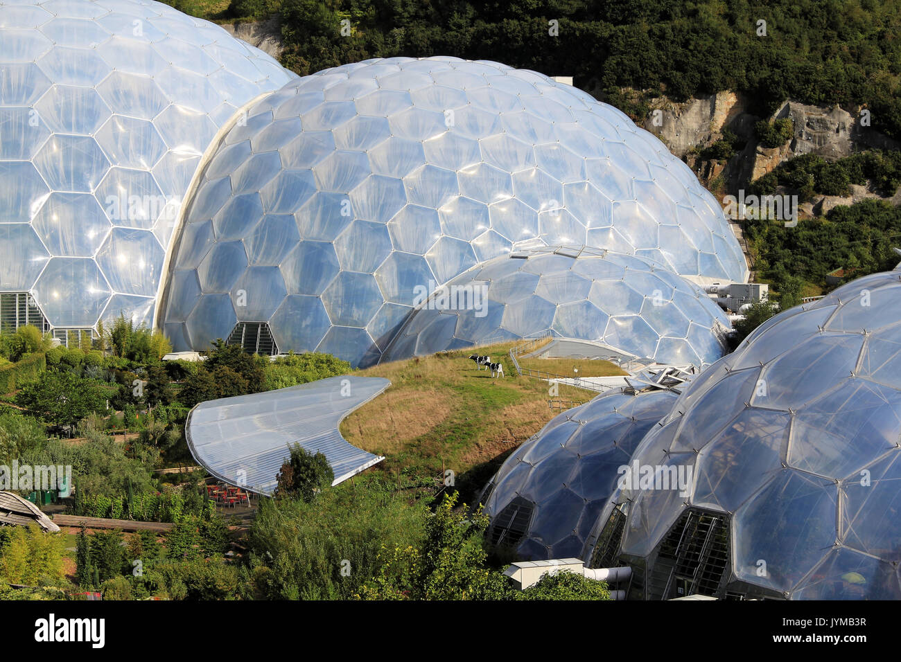 Eden Project, Cornwall, England – August 24, 2010: The world's largest ...