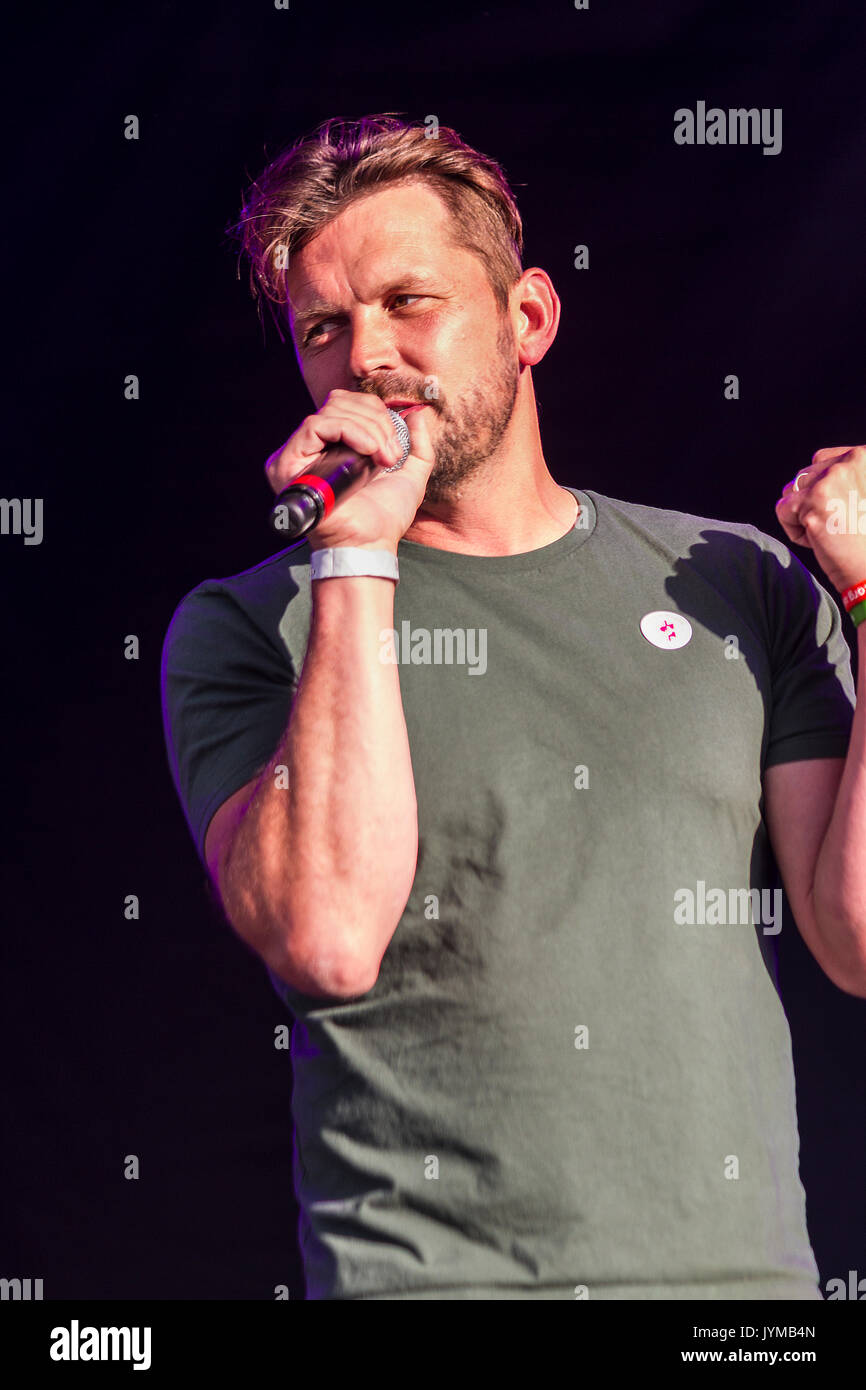 TV personality Jimmy Doherty comparing on stage at Jimmy's Festival ...