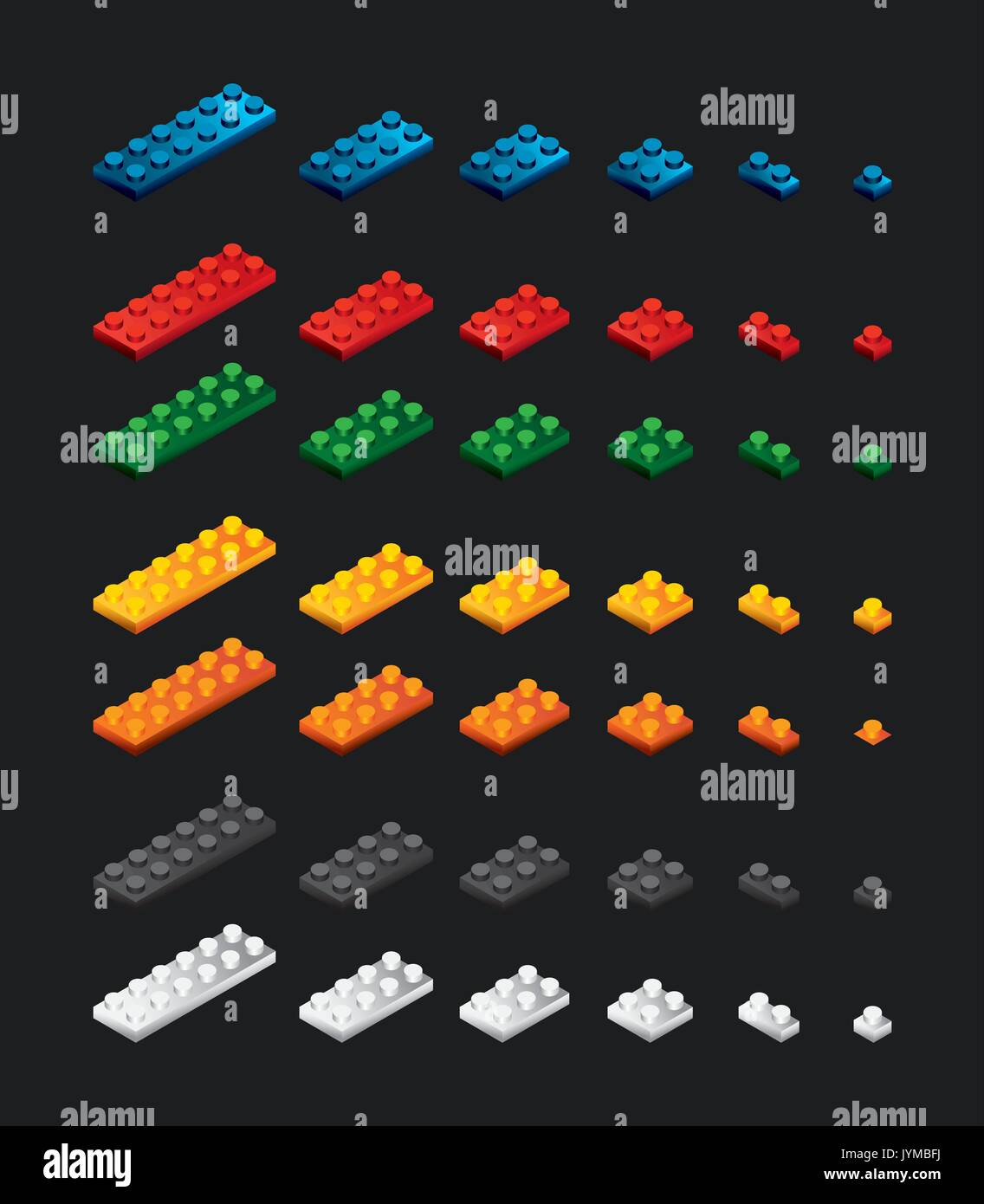 Building blocks colors Stock Vector Images - Alamy