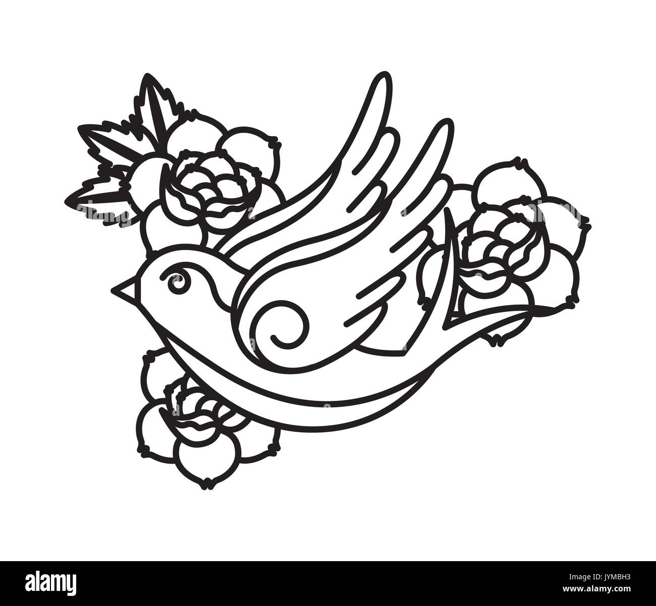 Dove And Rose Tattoo Drawings