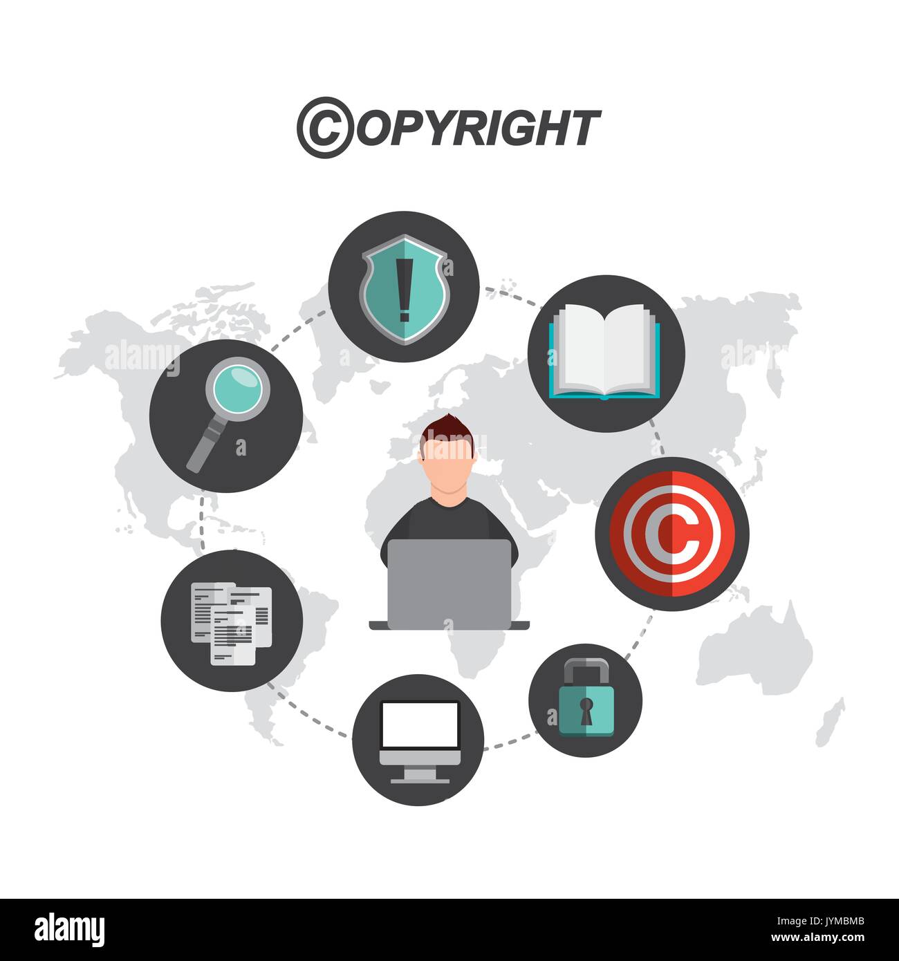 Copyright law certificate icon Cut Out Stock Images & Pictures - Alamy