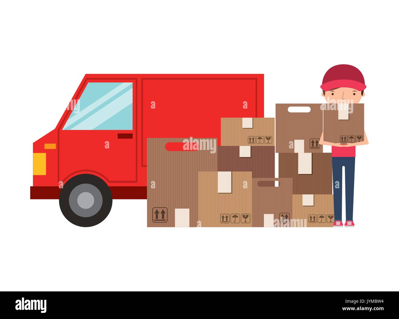 delivery service design Stock Vector Image & Art - Alamy