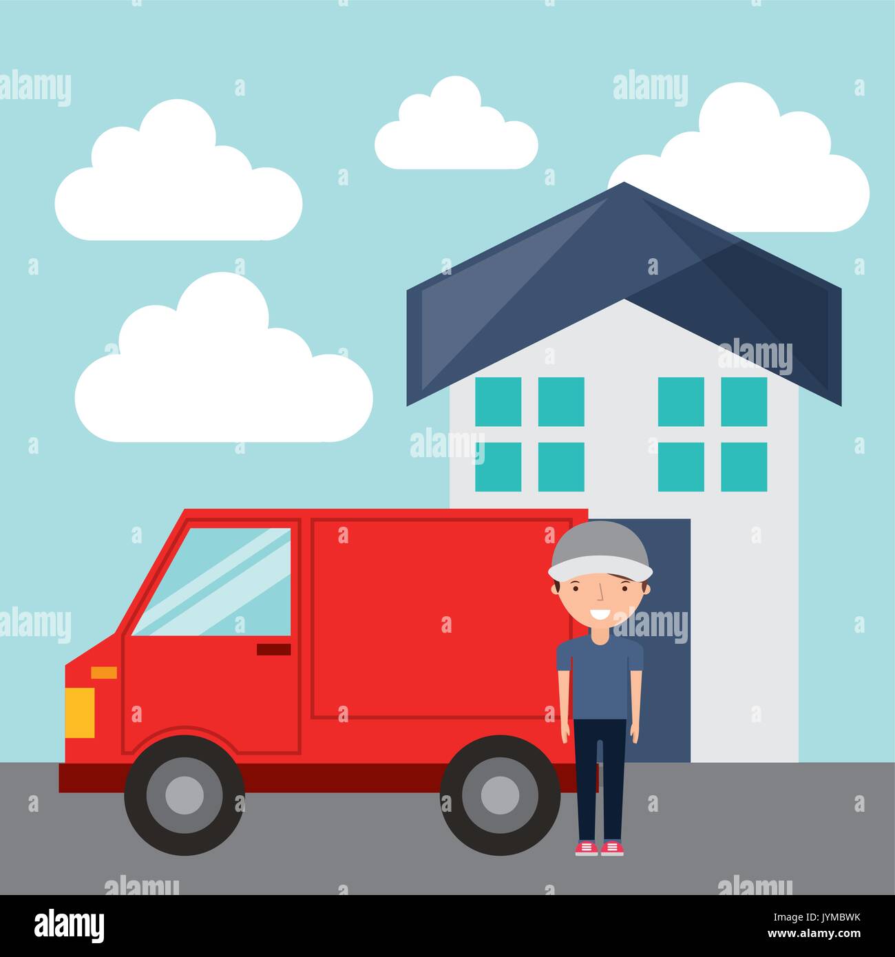 delivery service design Stock Vector Image & Art - Alamy