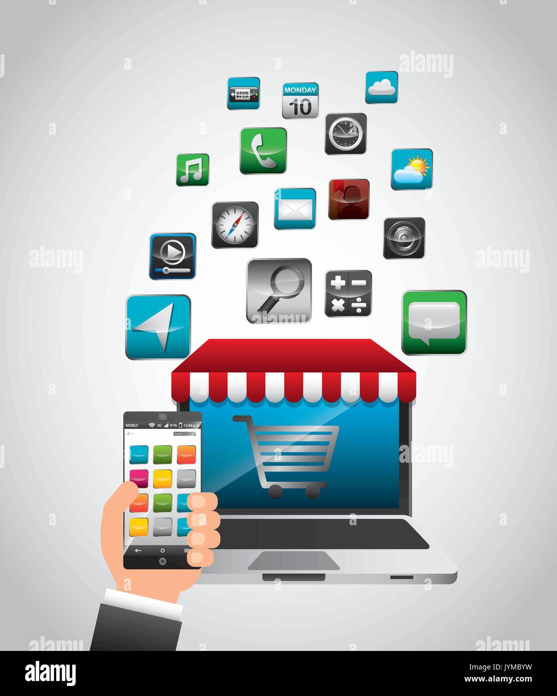 app store design vector illustration Stock Vector Image & Art - Alamy