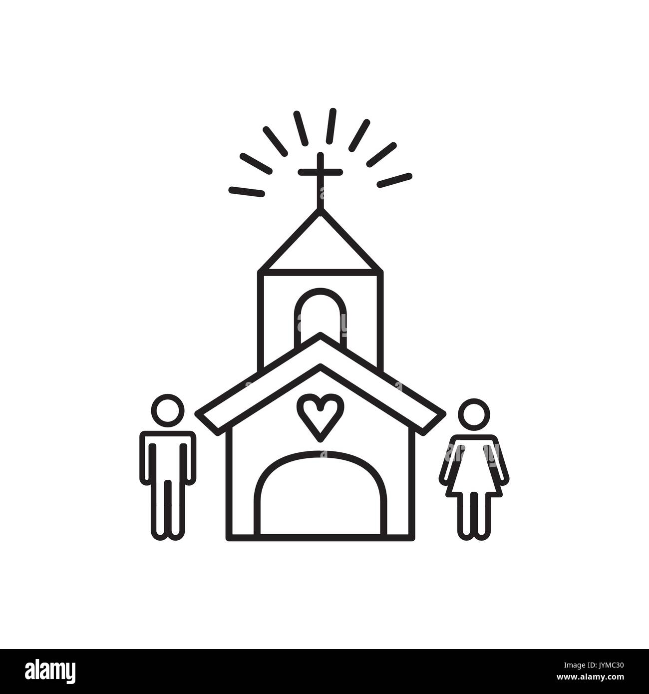 Wedding anniversary church Cut Out Stock Images & Pictures - Alamy