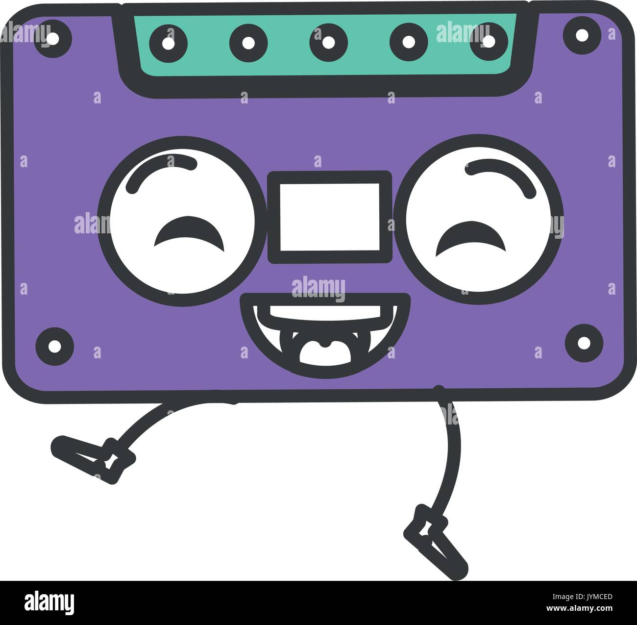 old cassette kawaii character vector illustration design Stock Vector ...
