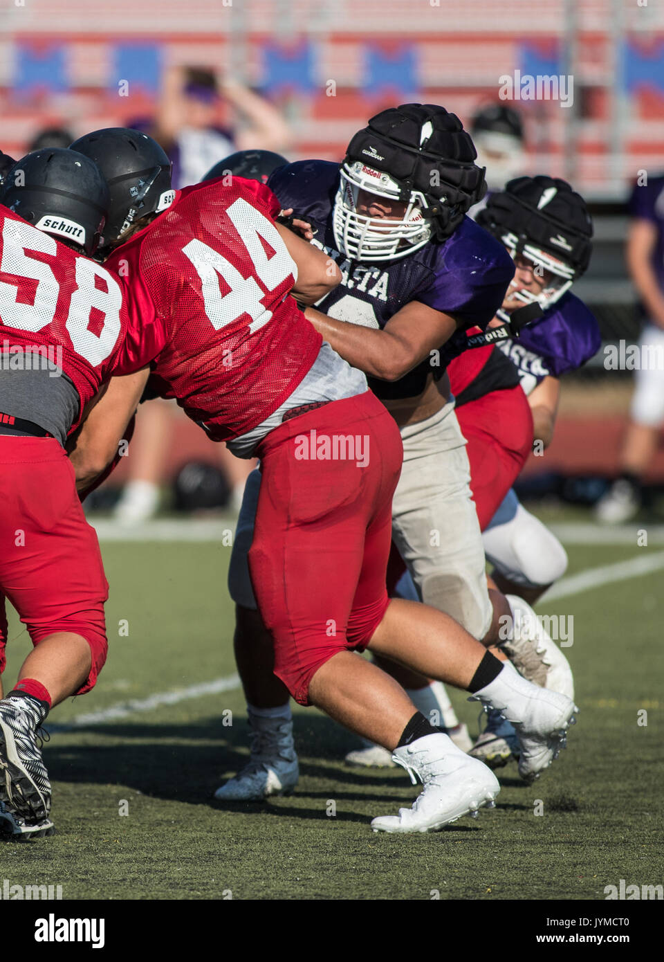 Football action with Shasta vs. Foothill High School in Palo Cedro ...