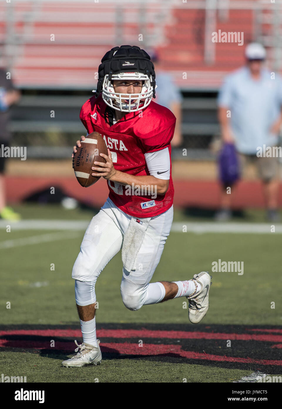 Football action with Shasta vs. Foothill High School in Palo Cedro ...
