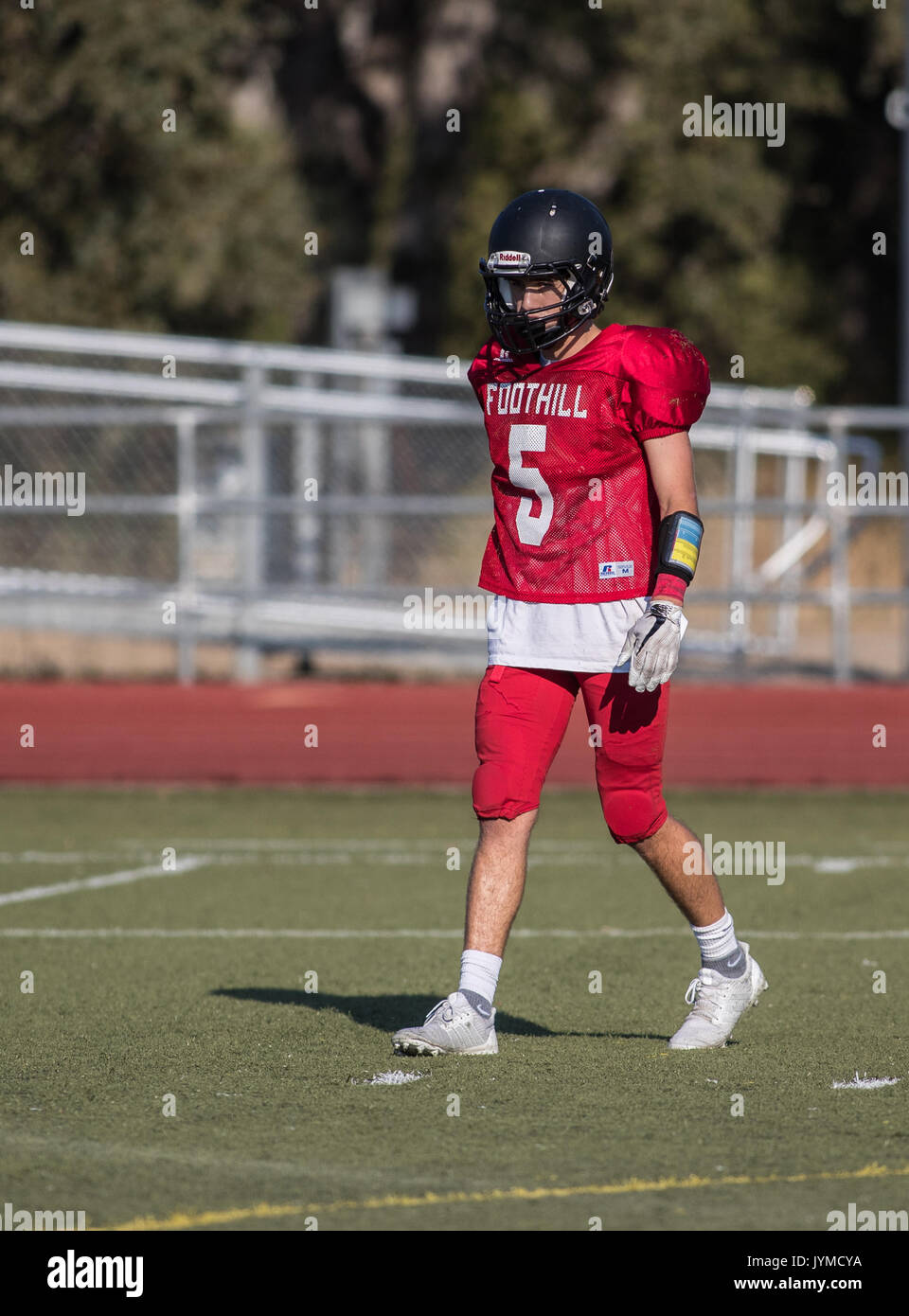 Football action with Shasta vs. Foothill High School in Palo Cedro ...