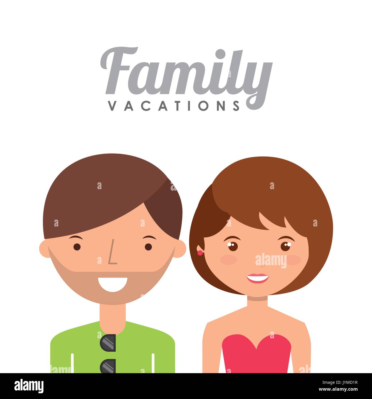 Family summer holidays Stock Vector Images - Alamy