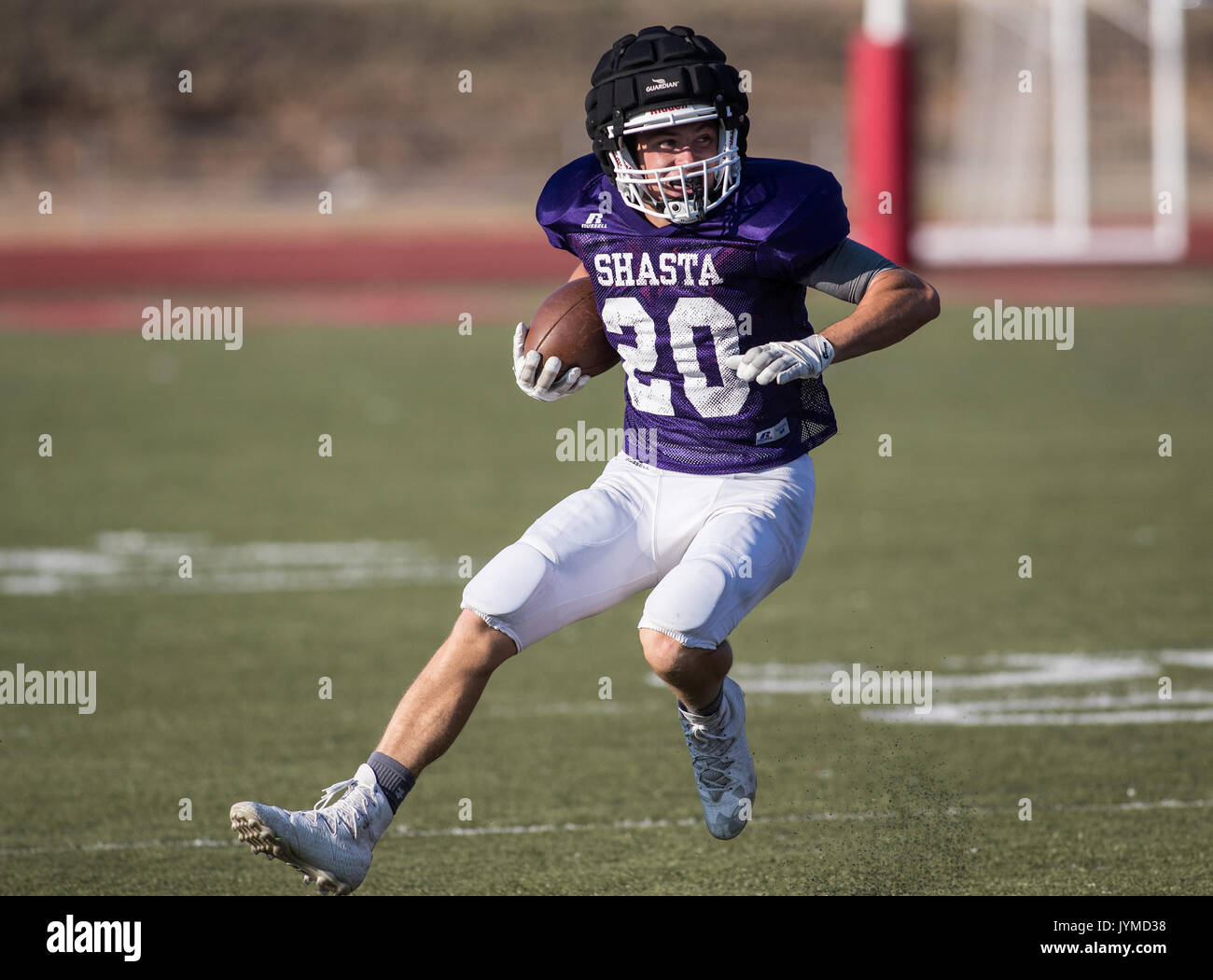 Football action with Shasta vs. Foothill High School in Palo Cedro ...