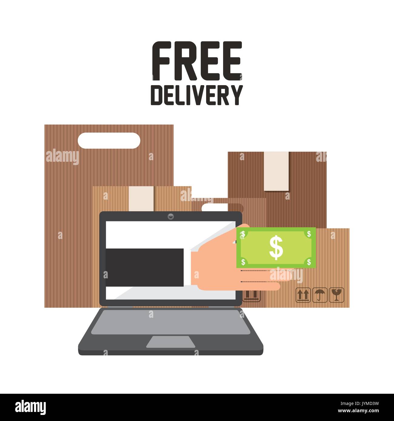 delivery service design Stock Vector Image & Art - Alamy