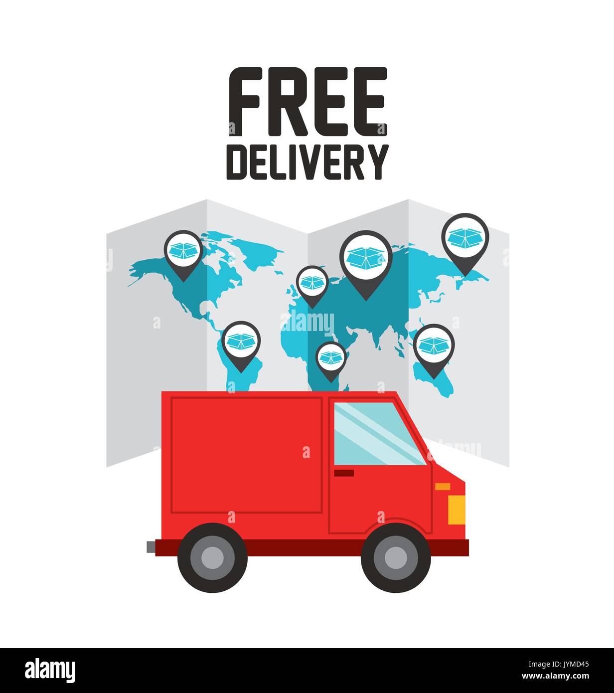 delivery service design Stock Vector Image & Art - Alamy