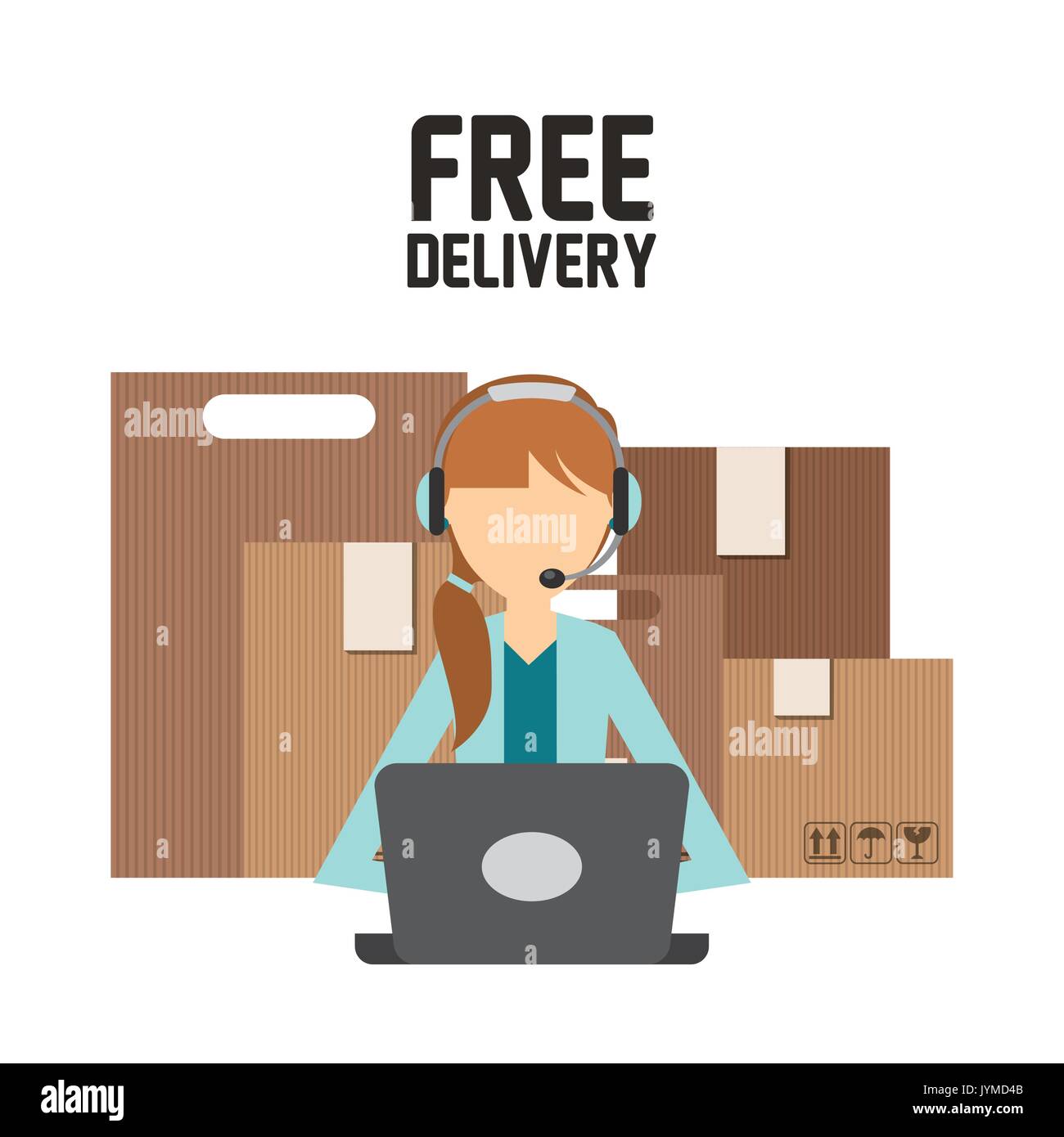 delivery service design Stock Vector Image & Art - Alamy