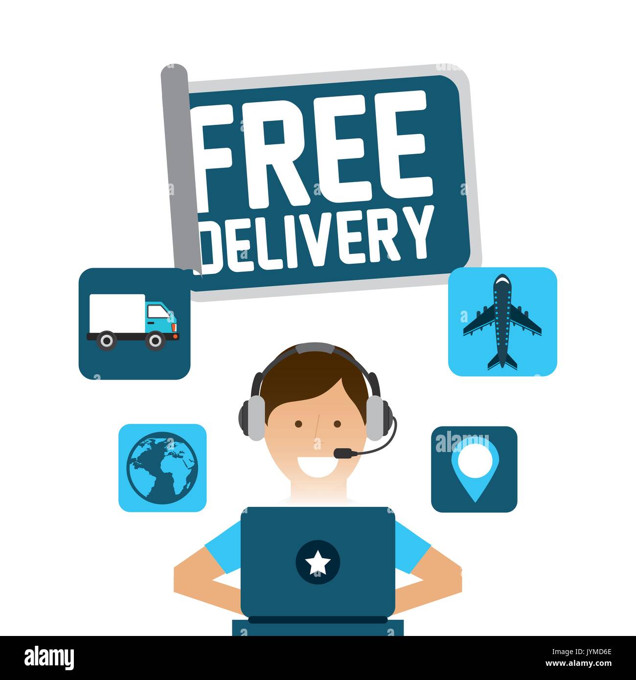 delivery service design Stock Vector Image & Art - Alamy