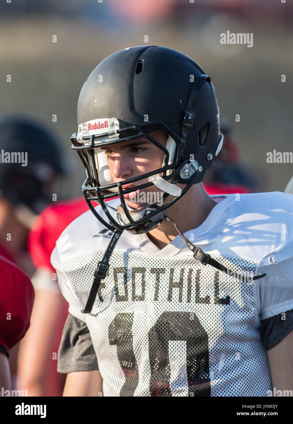 Football action with Shasta vs. Foothill High School in Palo Cedro ...