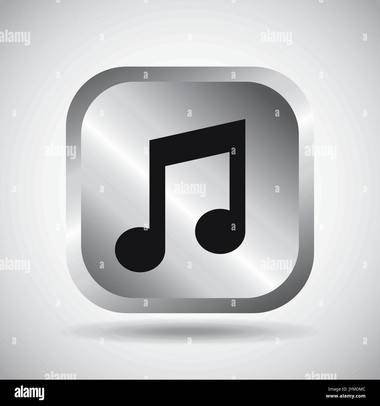 Silver music button design Stock Vector Image & Art - Alamy