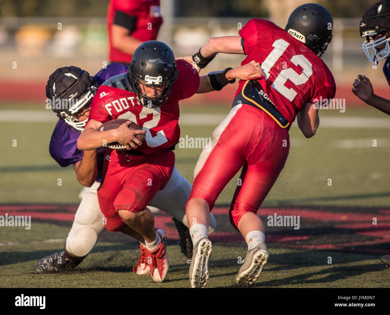 Football action with Shasta vs. Foothill High School in Palo Cedro ...